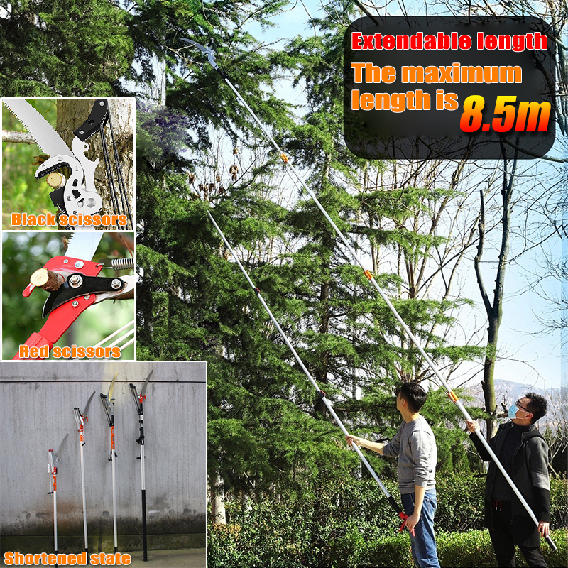 8.5M high Shear Saw Telescopic Pole Aerial Pruner Tall Tree Cutter ...