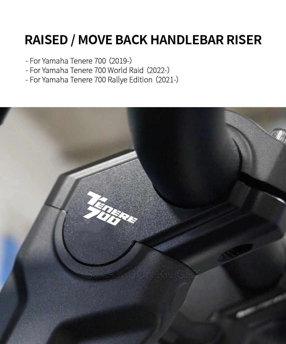 CNC Handlebar Riser Clamp For YAMAHA TENERE 700 Tenere700 World Raid ...