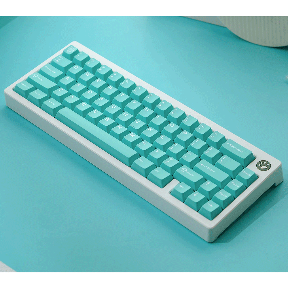 【Aifei studio】Tiffany green keycaps cherry profile No pad area Double ...