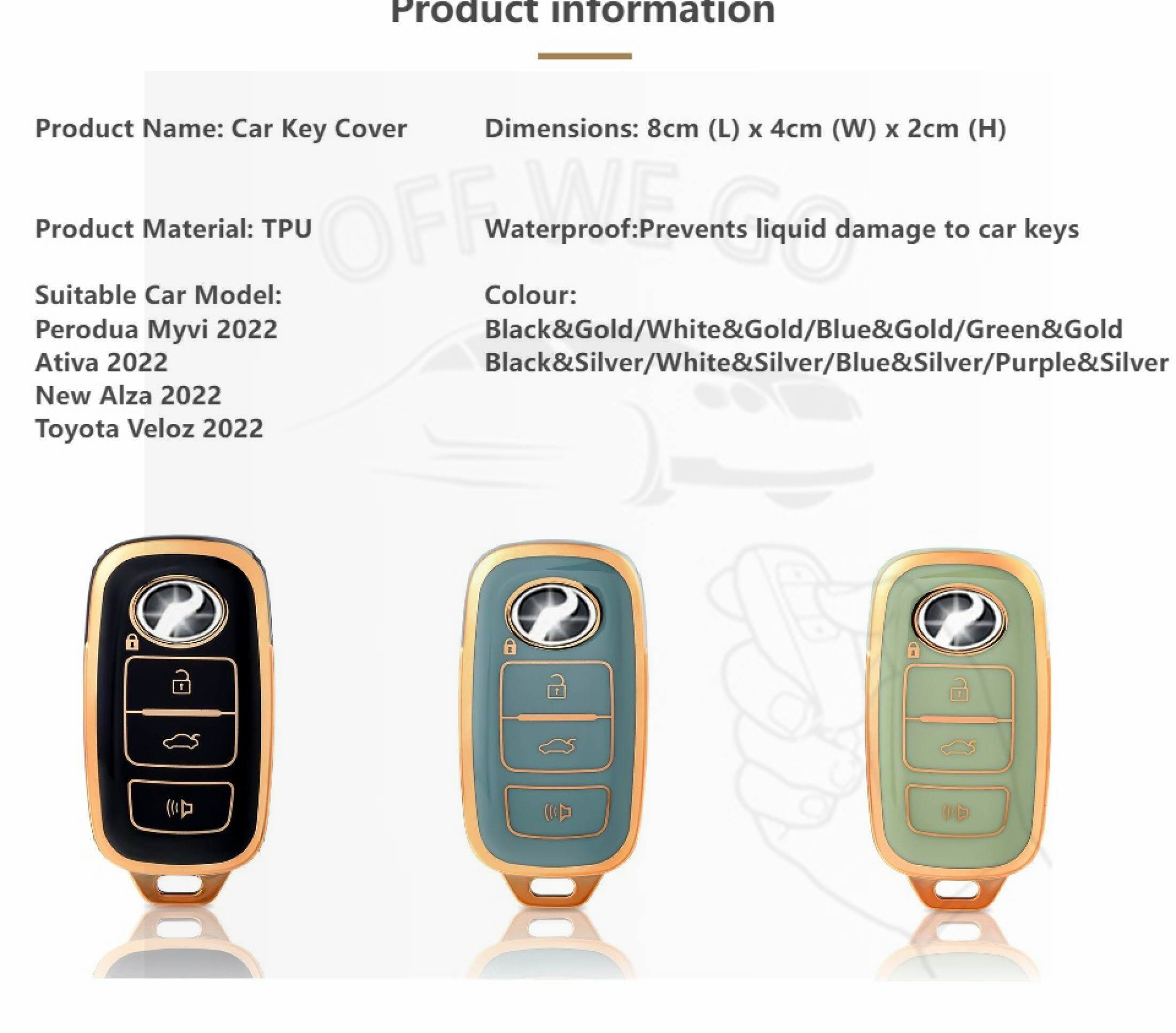 Perodua key cover Myvi Ativa Alza Veloz Keyless Remote Case Sarung ...