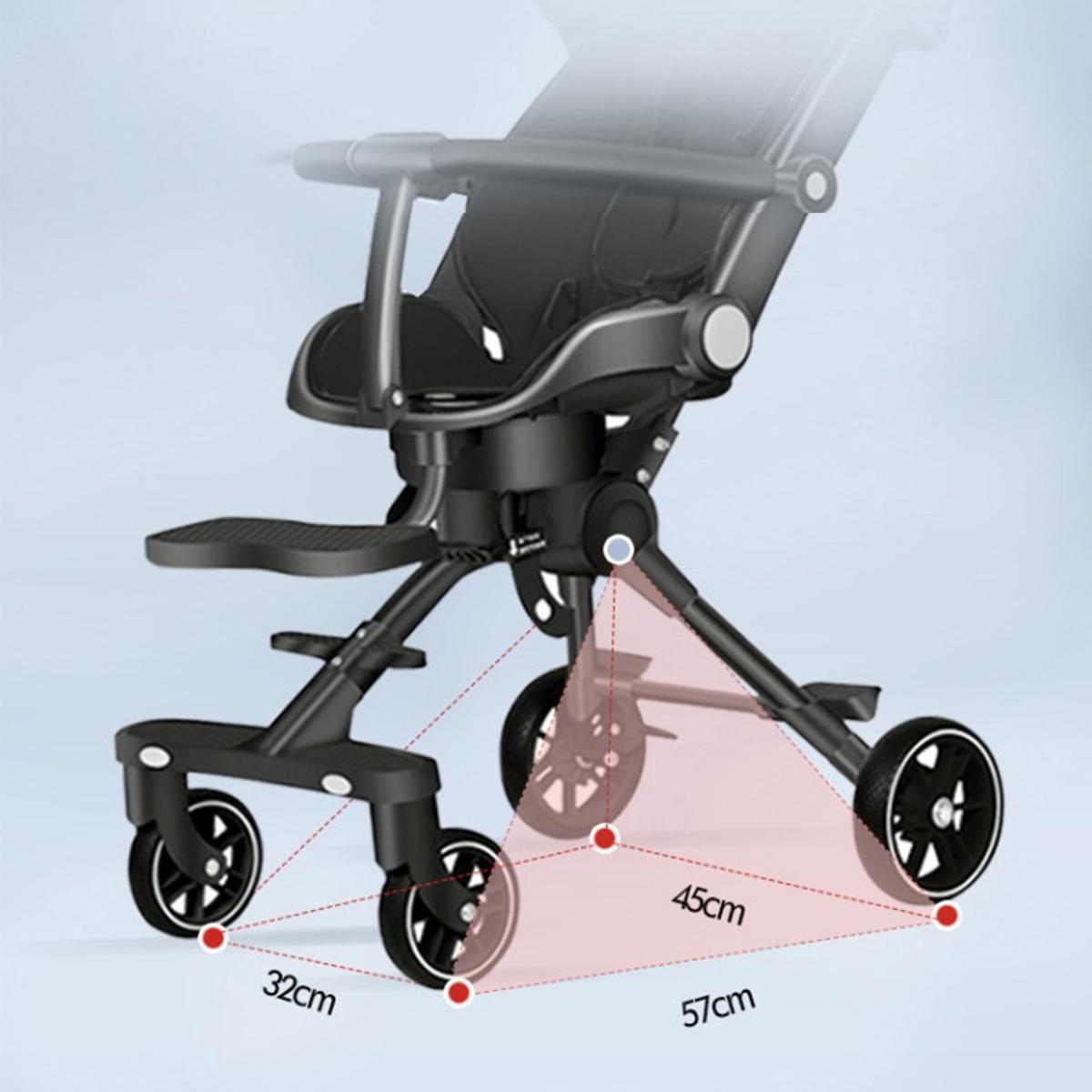 EvianAngel 2way Baby Stroller Foldable Can Sit And Lie Two-Way Rotating ...