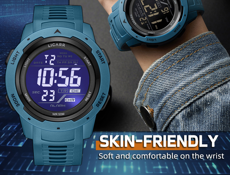 LICARR Brand Original Fashion Digital Watches Men's Waterproof Sport ...