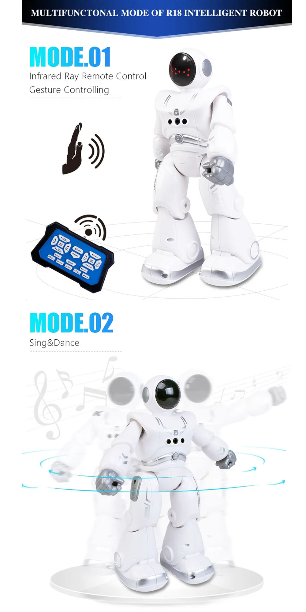Educating Robot Smart Robots Dance Voice Command Sensor Singing Dancing Rc Handle Smart Toy For