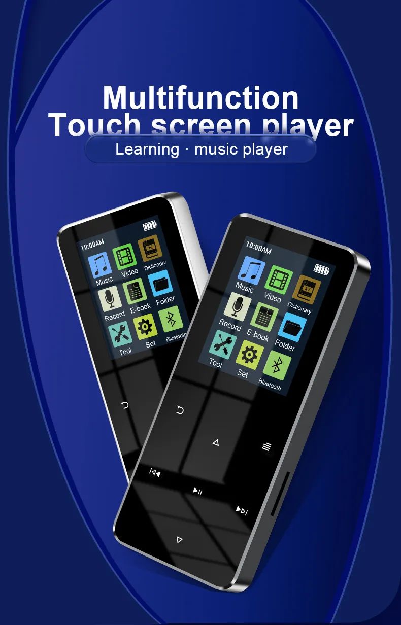 MP3 MP4 Music Player Metal Touch Walkman Player HiFi Bluetooth 5.0 ...