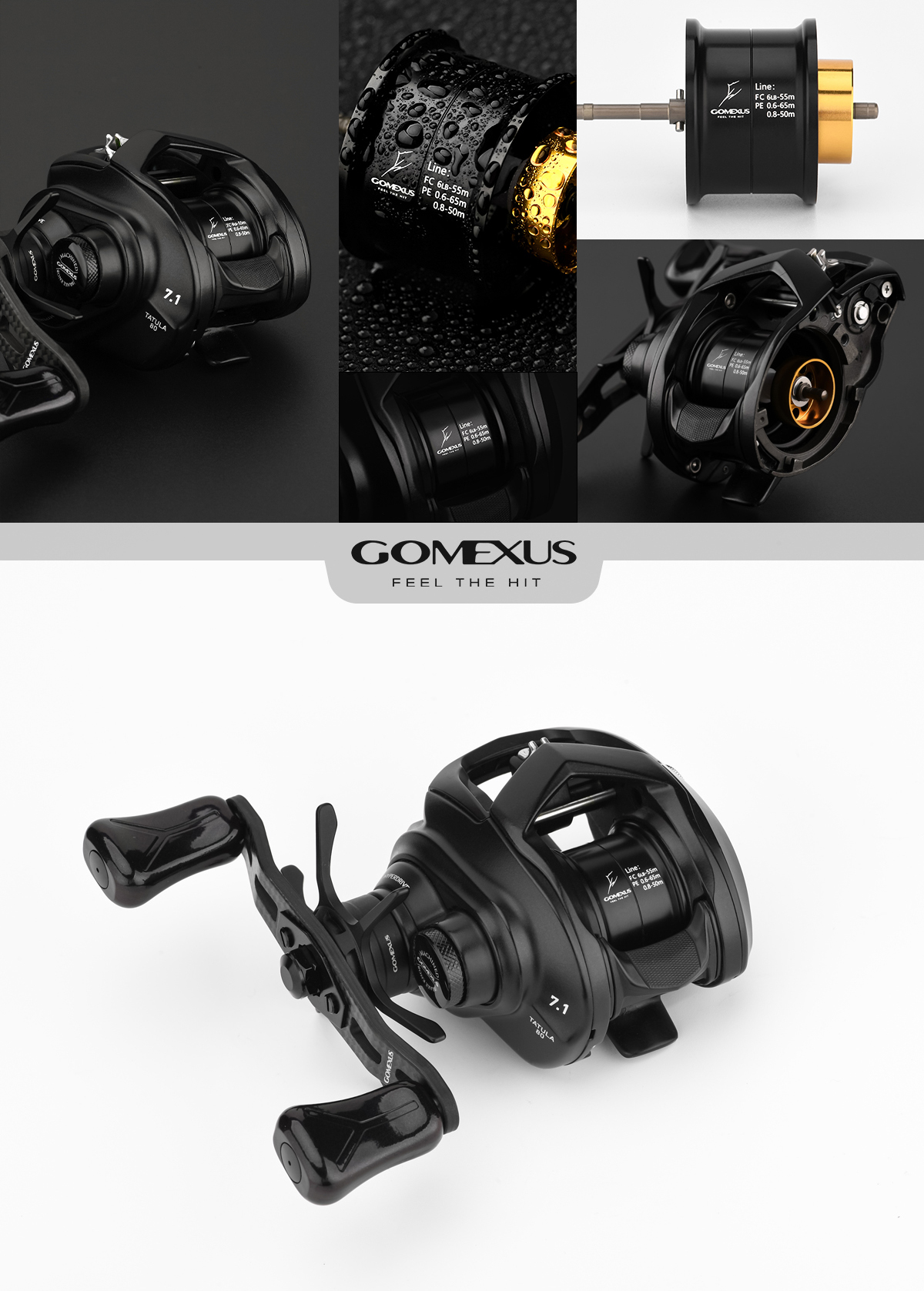 Gomexus Shallow Spool For Daiwa Tatula TW 80 Baitcasting Fishing Reel ...