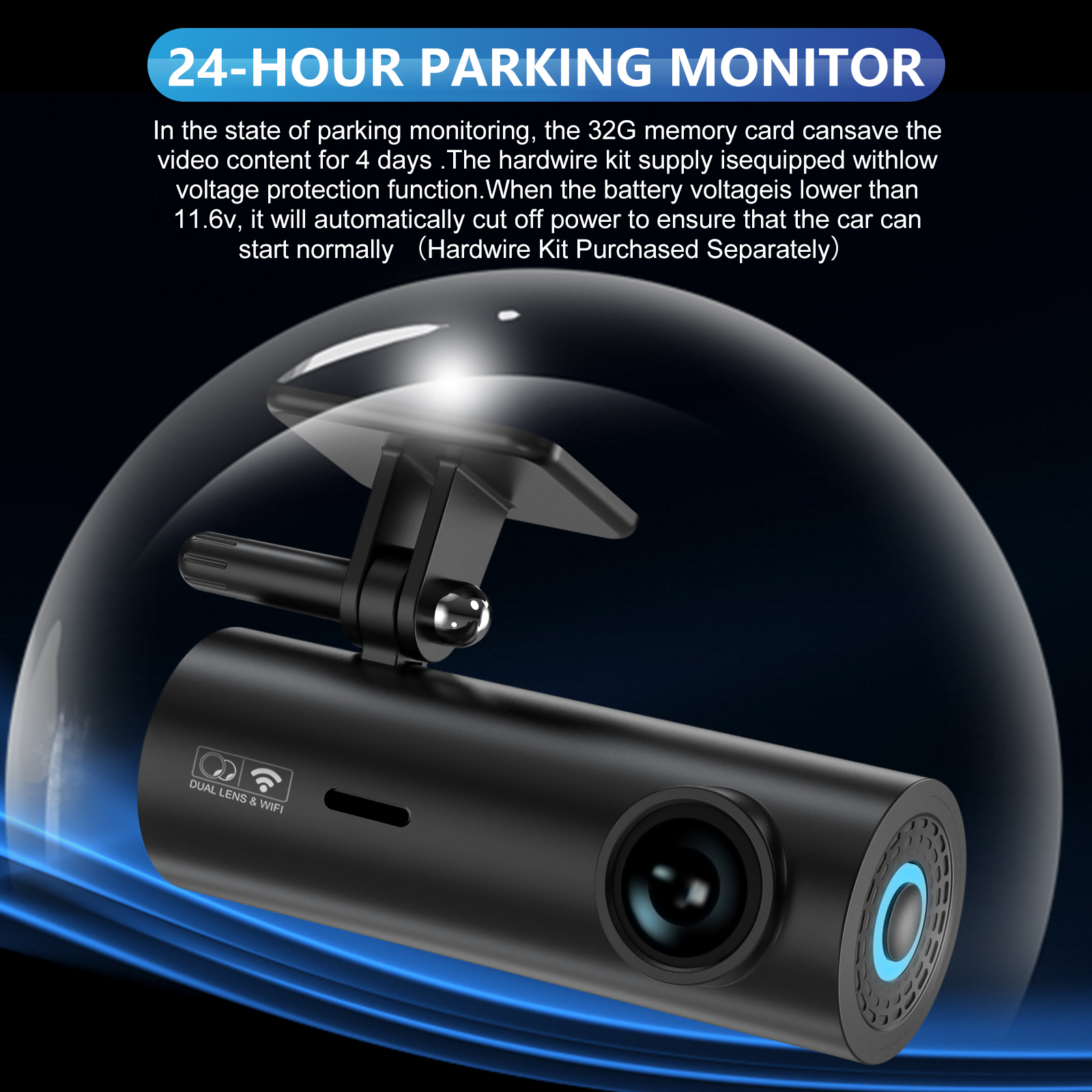 Conentool dashcam LF10 Pro dashcam for car Front Dash Cam 24H Record ...