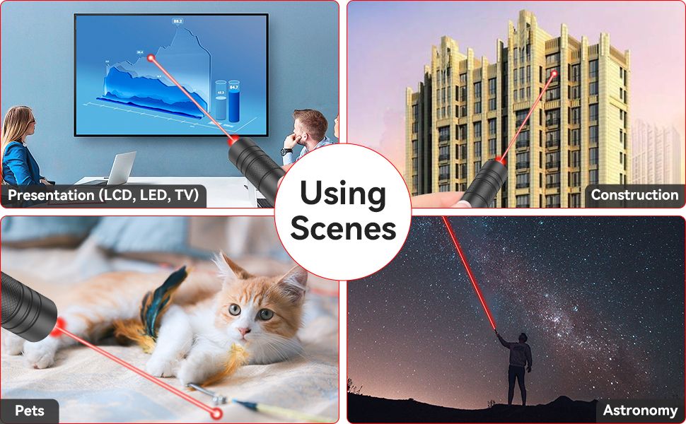 Rechargeable Red Laser Pointer Long Range, High Power Laser Pointer ...