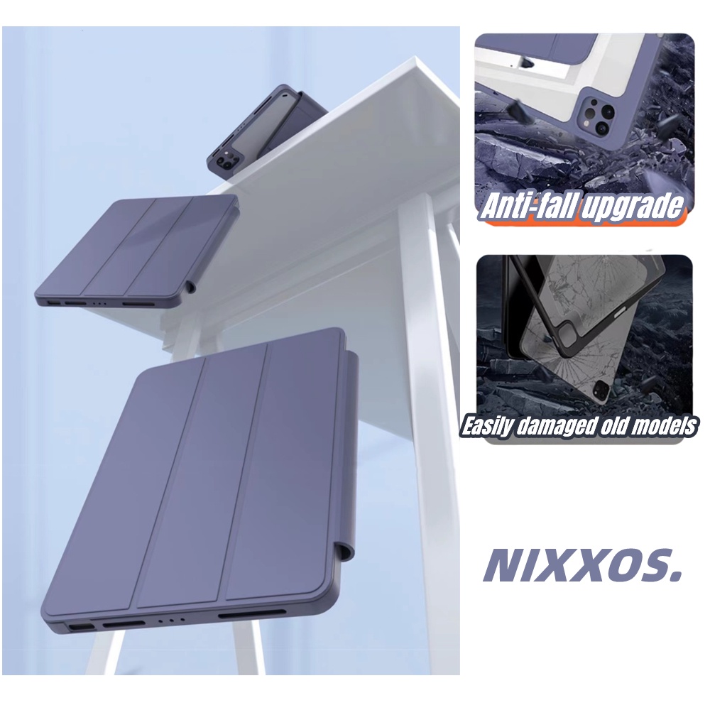 NIXXOS 360 Rotate Case Acrylic with Pencil Holder For iPad 10th Gen (10 ...