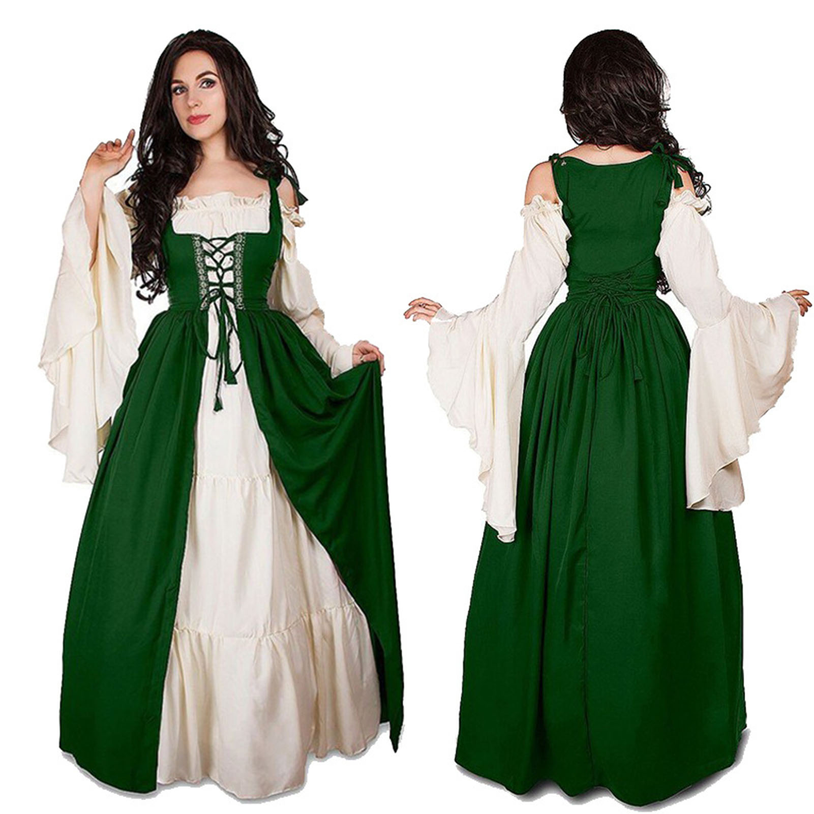 Retro palace princess queen costume medieval drama stage play costume ...