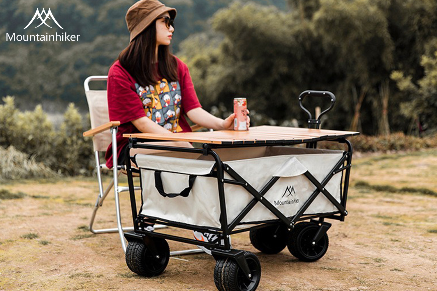 ⚡️Ready stock⚡️MOUNTAINHIKER outdoor camping trolley 120 wagon foldable ...