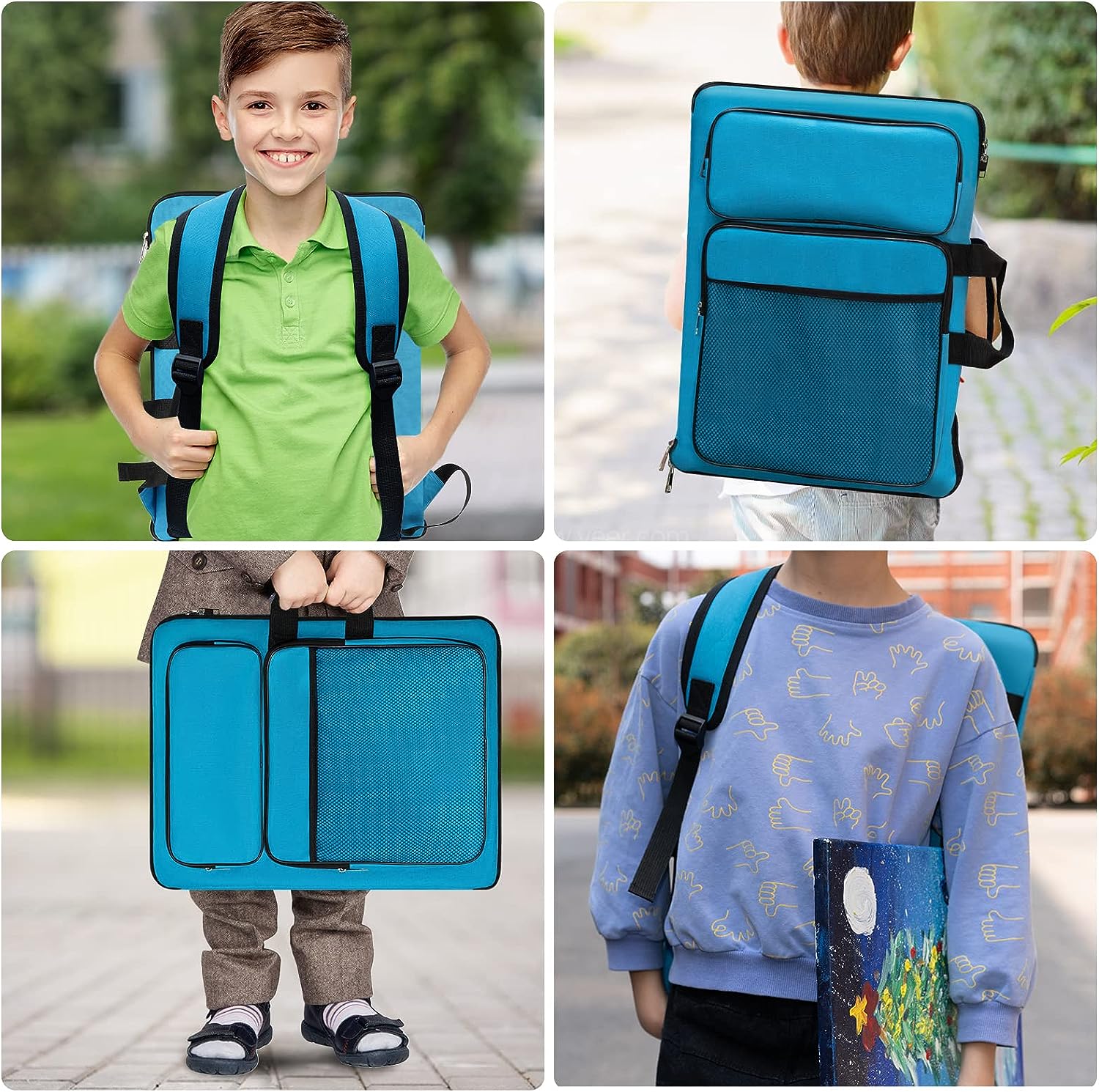 threetrees 38x48 cm Art Portfolio Organizer Kids Artwork,Crayons ...