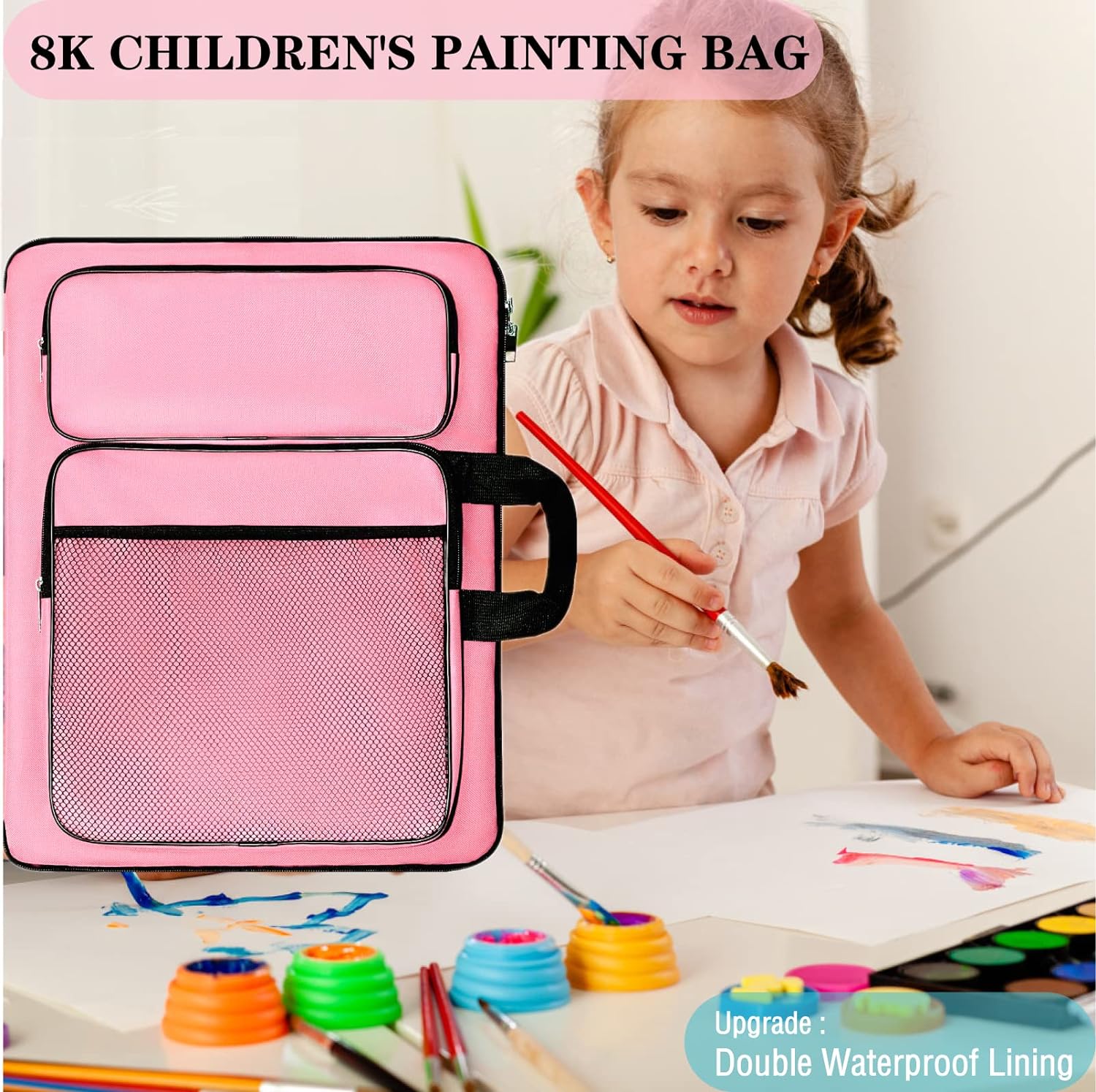 threetrees 38x48 cm Art Portfolio Organizer Kids Artwork,Crayons ...