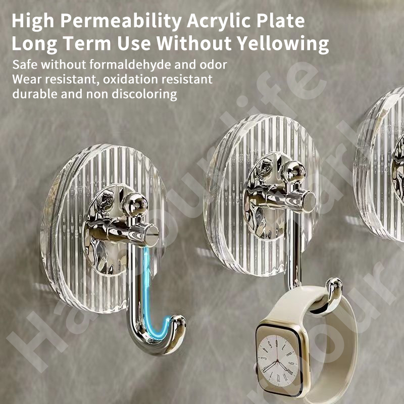 5 PCS new design Strong Wall Hook Self Adhesive Hooks sticky Hook Door ...