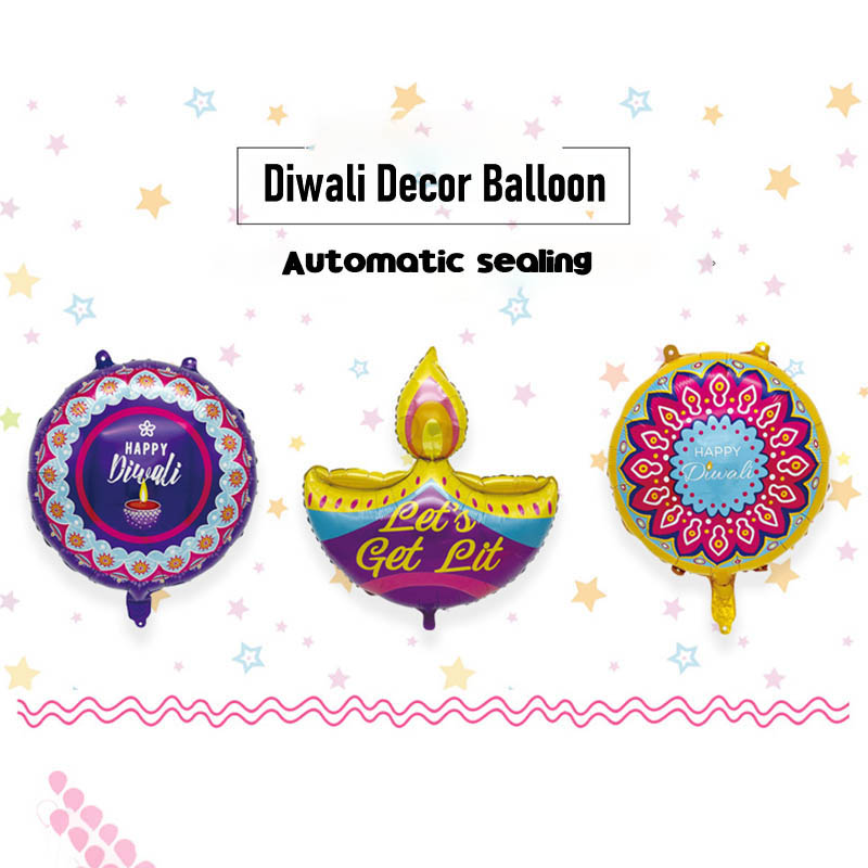 18 inch Diwali Aluminum Film Balloon Deepavali Celebration Decoration ...