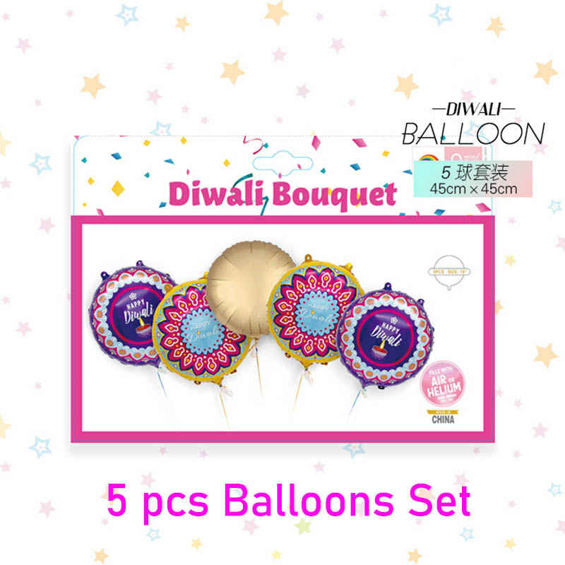 18 inch Diwali Aluminum Film Balloon Deepavali Celebration Decoration ...