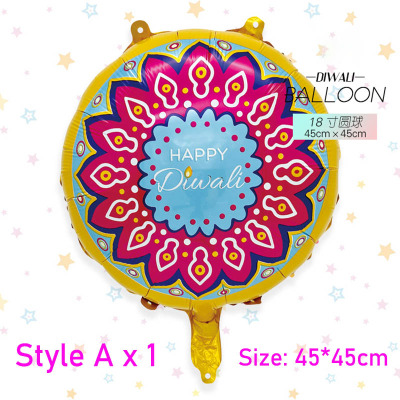 18 inch Diwali Aluminum Film Balloon Deepavali Celebration Decoration ...