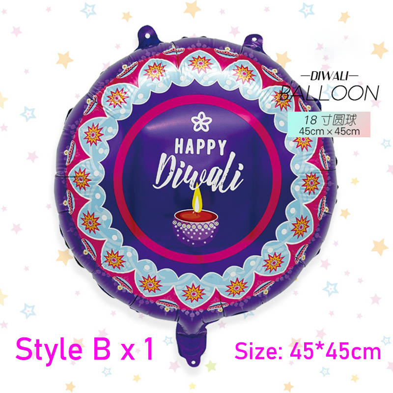 18 inch Diwali Aluminum Film Balloon Deepavali Celebration Decoration ...