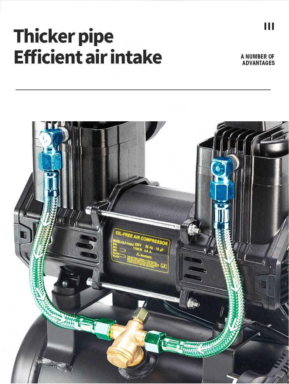 ZONESUN ZS-AC08L Small Portable Oil-free Silent Air Compressor ...