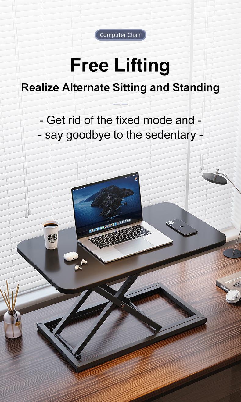 Laptop Stand Upright Office Desk Lifting Work Table Laptop Desk ...