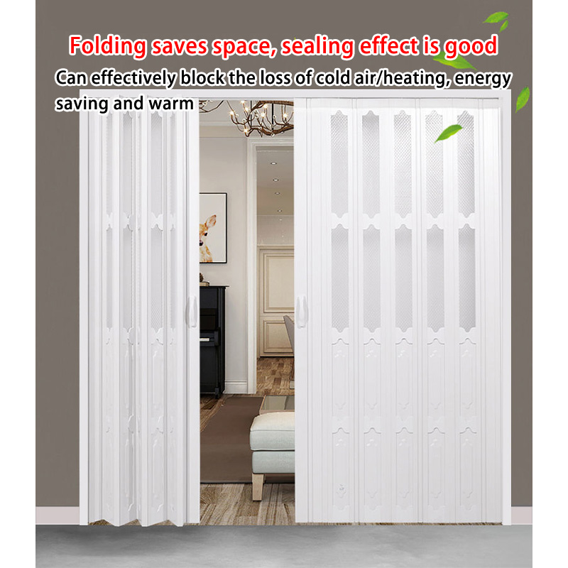 PVC folding sliding door Customized indoor partition door bathroom ...