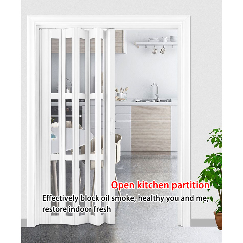 PVC folding sliding door Customized indoor partition door bathroom ...