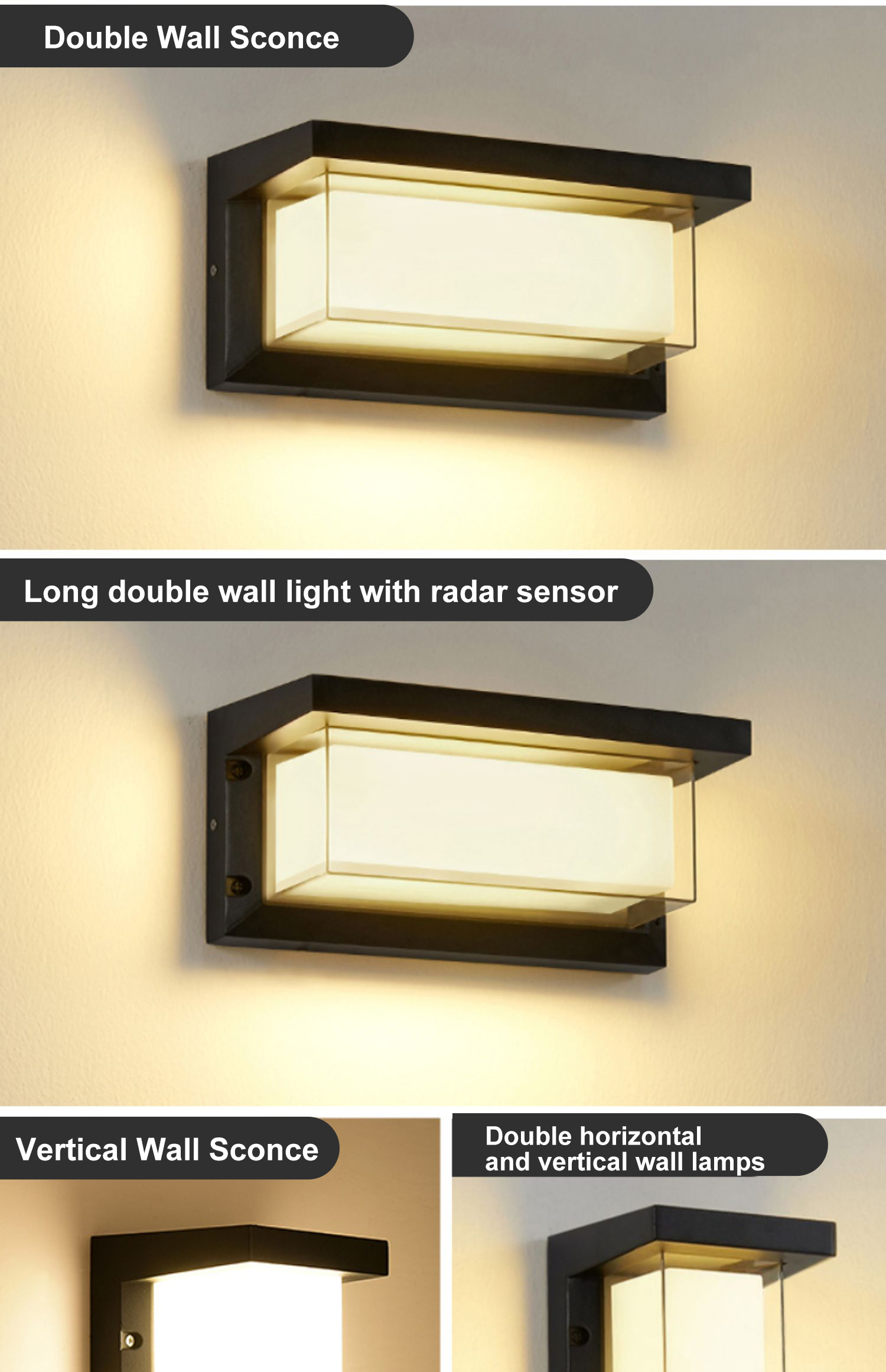 Aluminum LED Wall Lamp Lampu Dinding Wall Light Lampu Effect Light ...