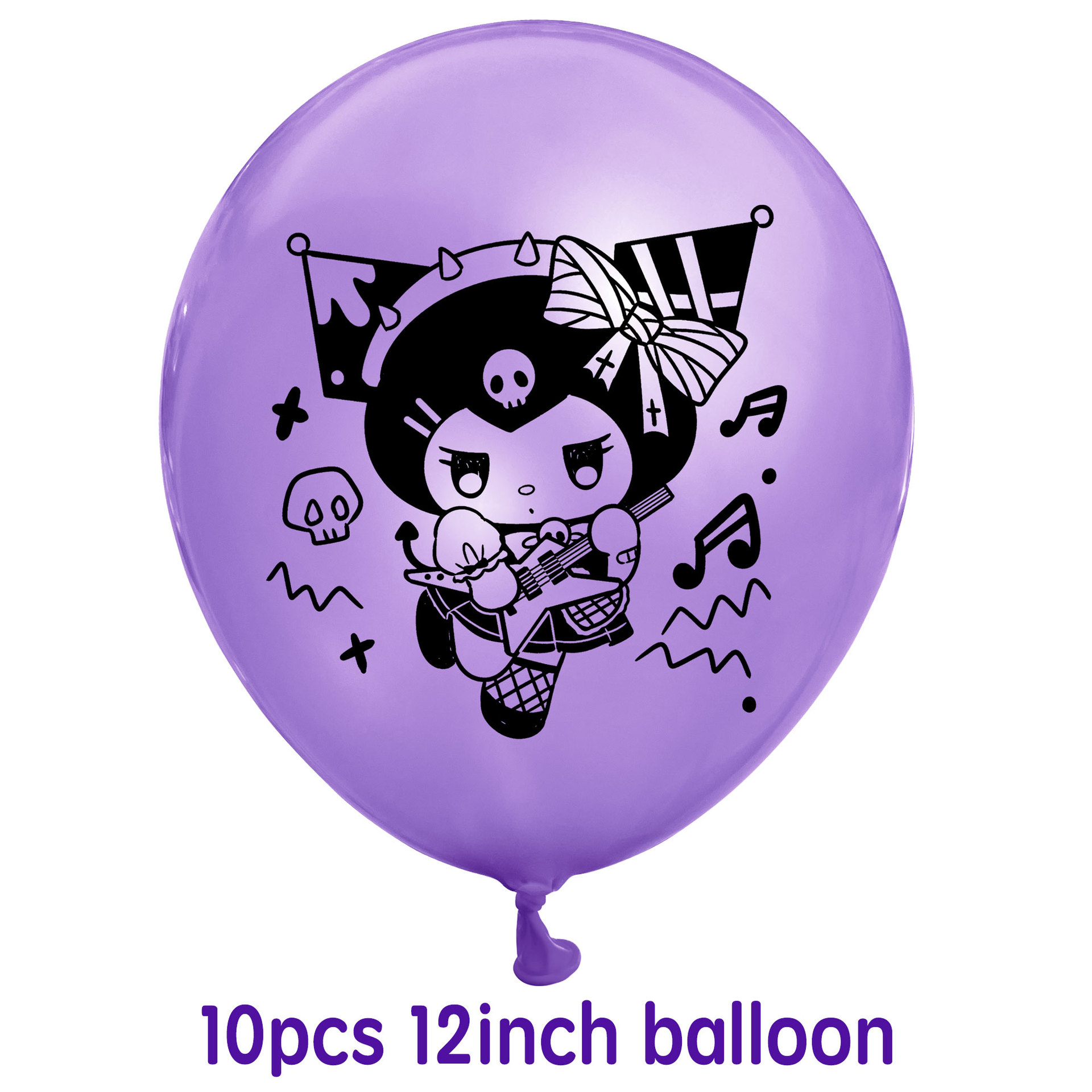 10pcs Kuromi Anime Latex Balloons Kid Birthday Party Decorations ...