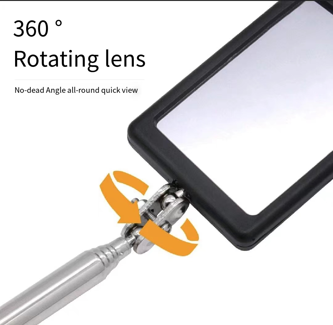 Chassis reflector 360° rotating maintenance inspection mirror with LED ...