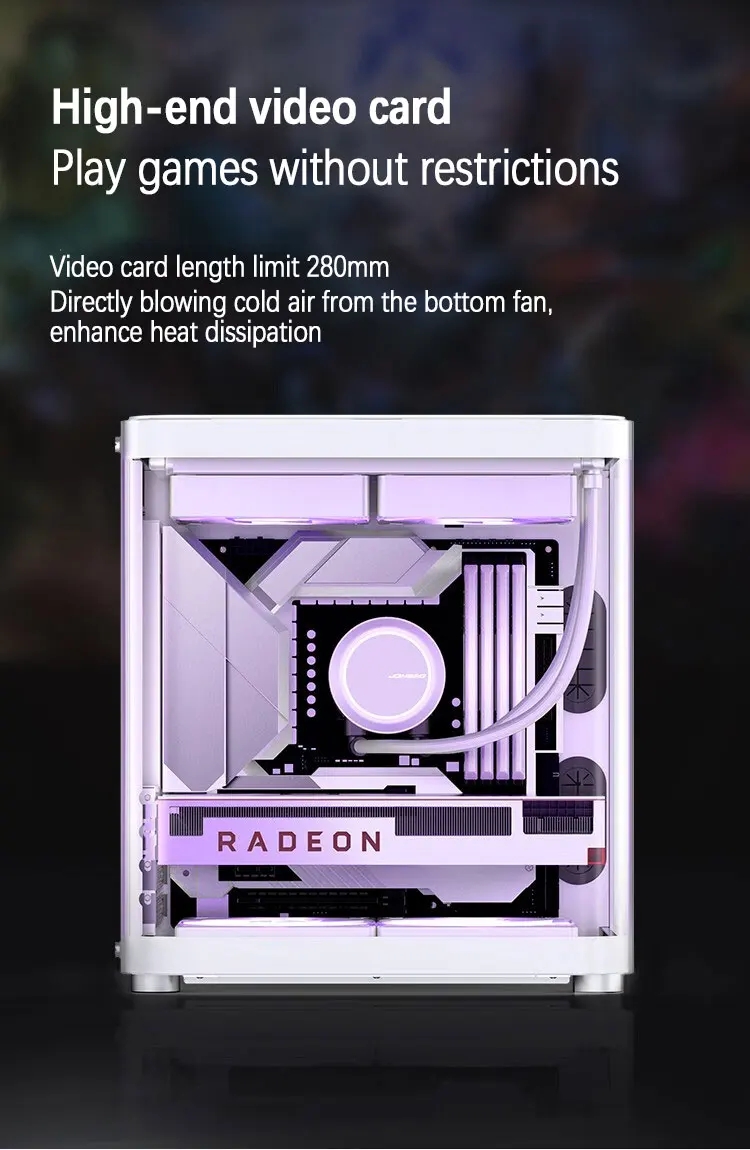 JONSBO TK-1 M-ATX/ITX Mini PC Case Ring tempered glass side transparent ...