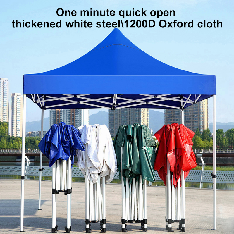 10 x 10 Ft Folding Canopy Full Set Night Market Canopy White pole Frame ...