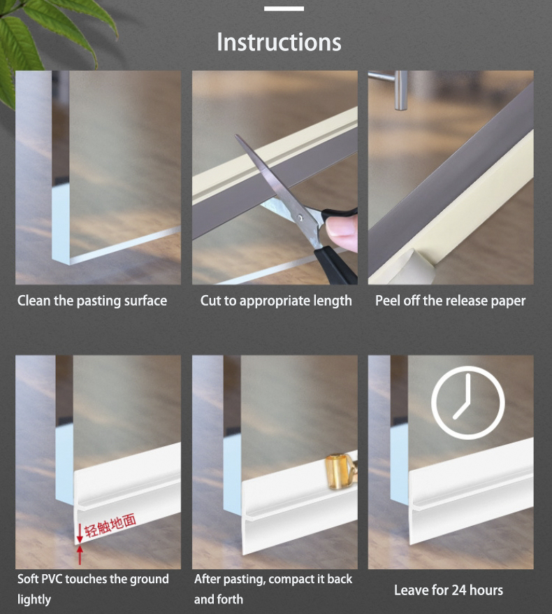 Door Gap Door Bottom Strip Windproof Insectproof Sound Insulation Self ...