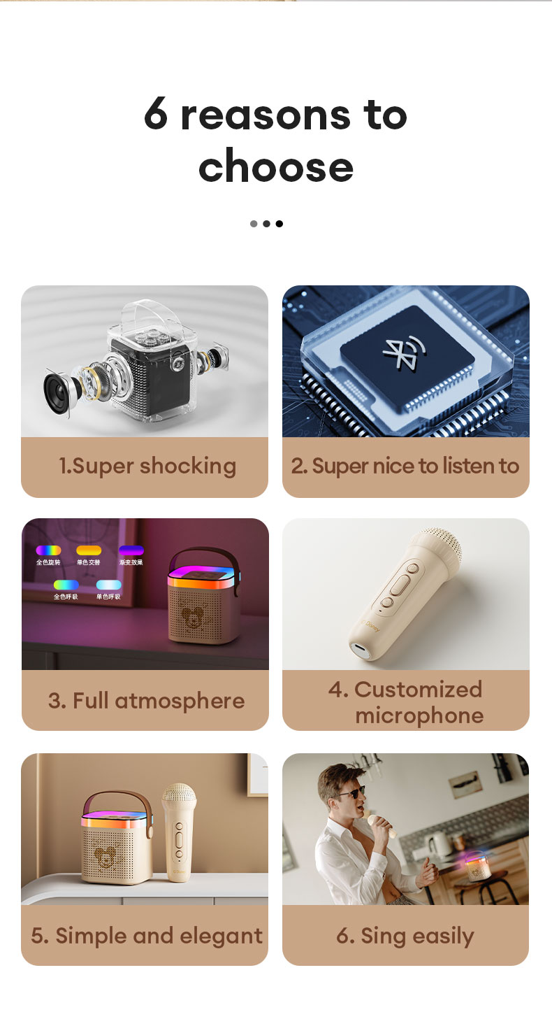 Disney A1S Wireless Microphone Speaker Set Compact Portable Outdoor ...