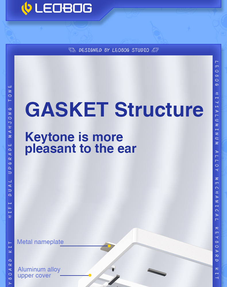 AULA LEOBOG Hi75 Customized Keyboard 81 Keys Hot Swap Type-C Wired RGB ...