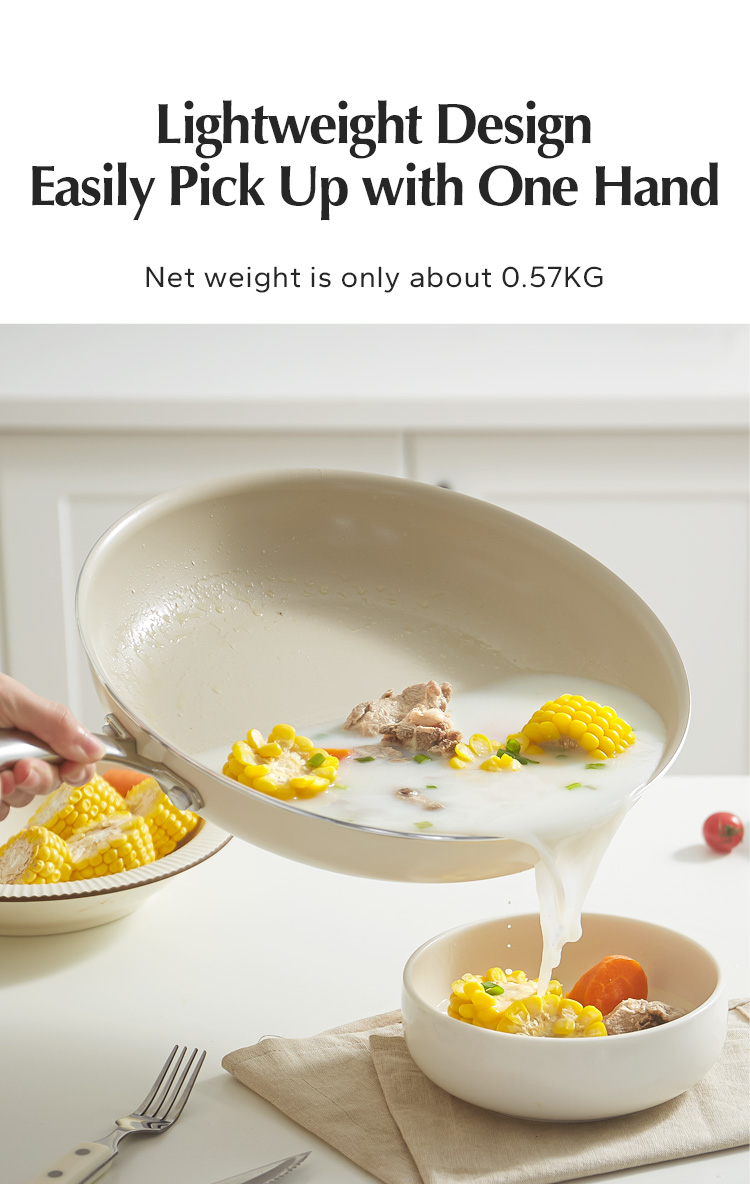 Redchef Nonstick Ceramic Rock Pan Non Toxic, PFAS& PTFE& PFOA Free ...