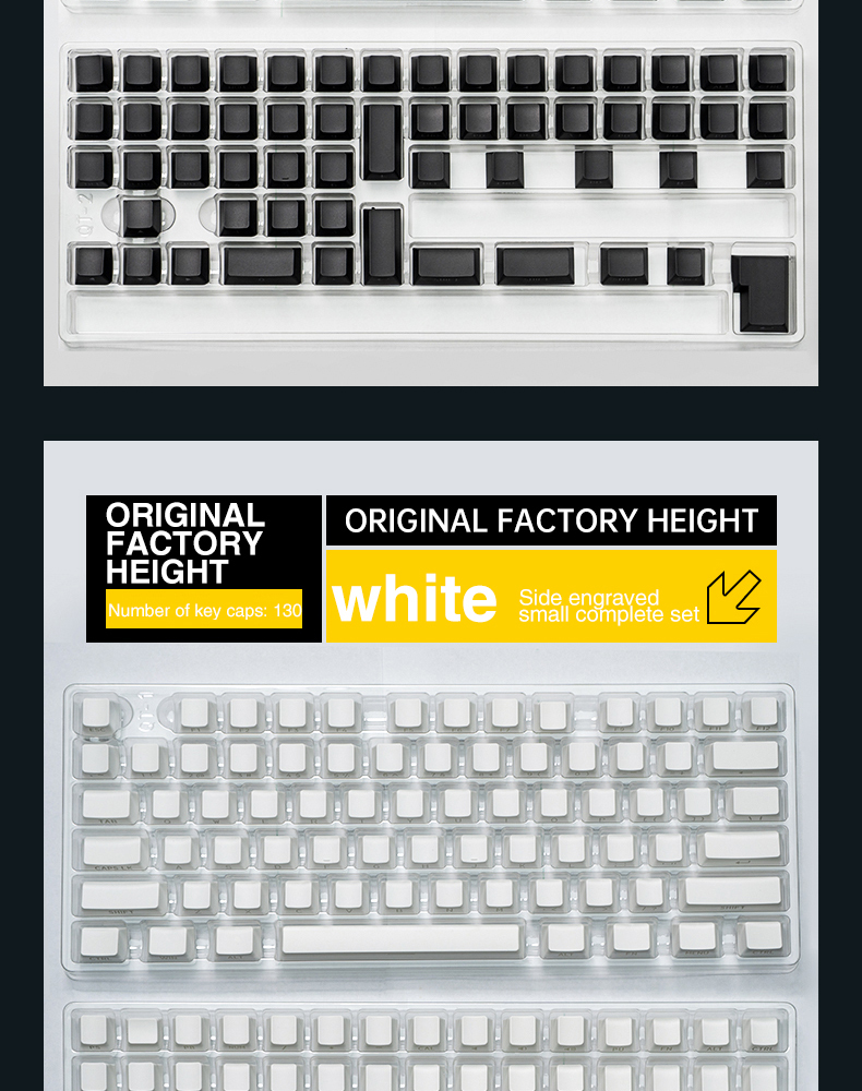 AULA LEOBOG 130 Keys/136 Keys Side Engraved Keycap Original Keycaps PBT ...