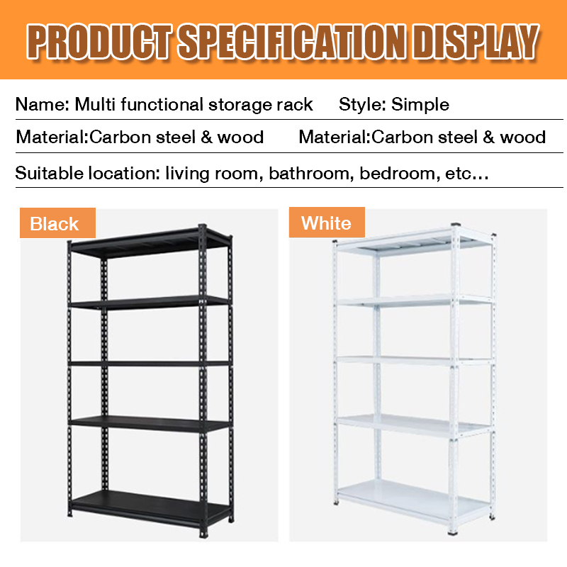 3/4/5/6 Tier Adjustable Metal Boltless Rack Home kitchen Store Storage Rack Warehouse Rak Besi ...