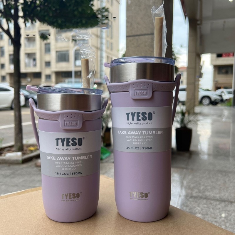 Tyeso Tumbler Stainless Steel Insulated Vacuum with Handle 550ML 710M | Shopee Malaysia