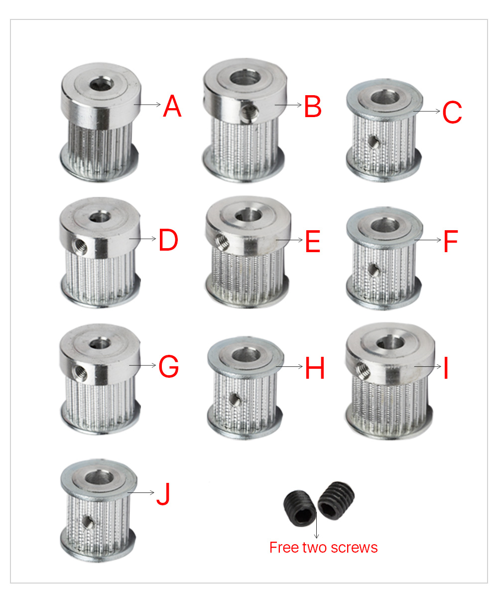 Cloudray CO2 Laser Metal Parts Synchronous HTD 3M Gear Pulley 6.35/8 ...