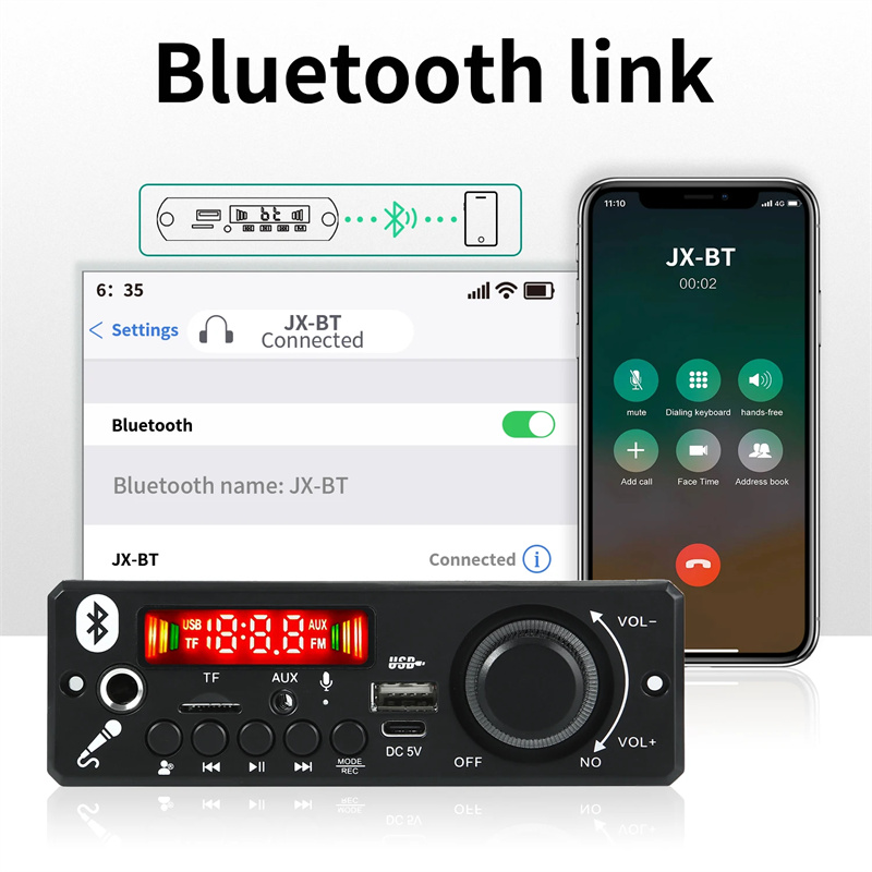 2*3W Amplifier DIY MP3 Decoder Board DC 5V Bluetooth Music Player Car ...