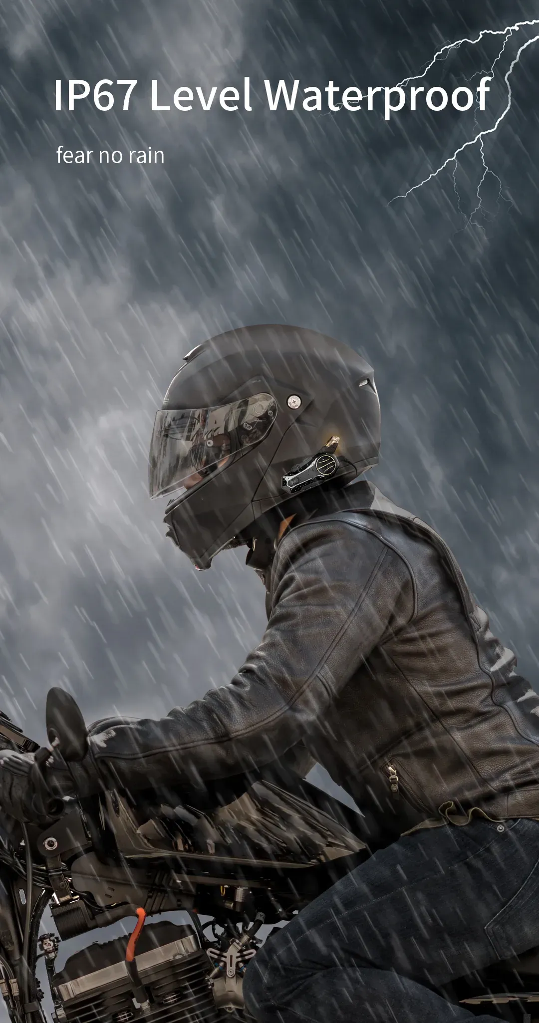 X1 Pro Motorcycle Helmet Intercom Bluetooth IPX6 Waterproof Moter ...