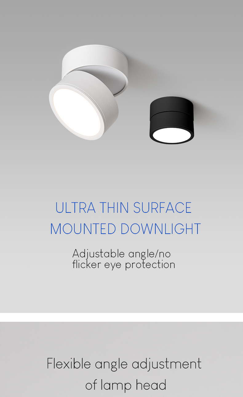 LED Downlight Foldable Down Lampu Rotatable Ceiling Light Surface ...