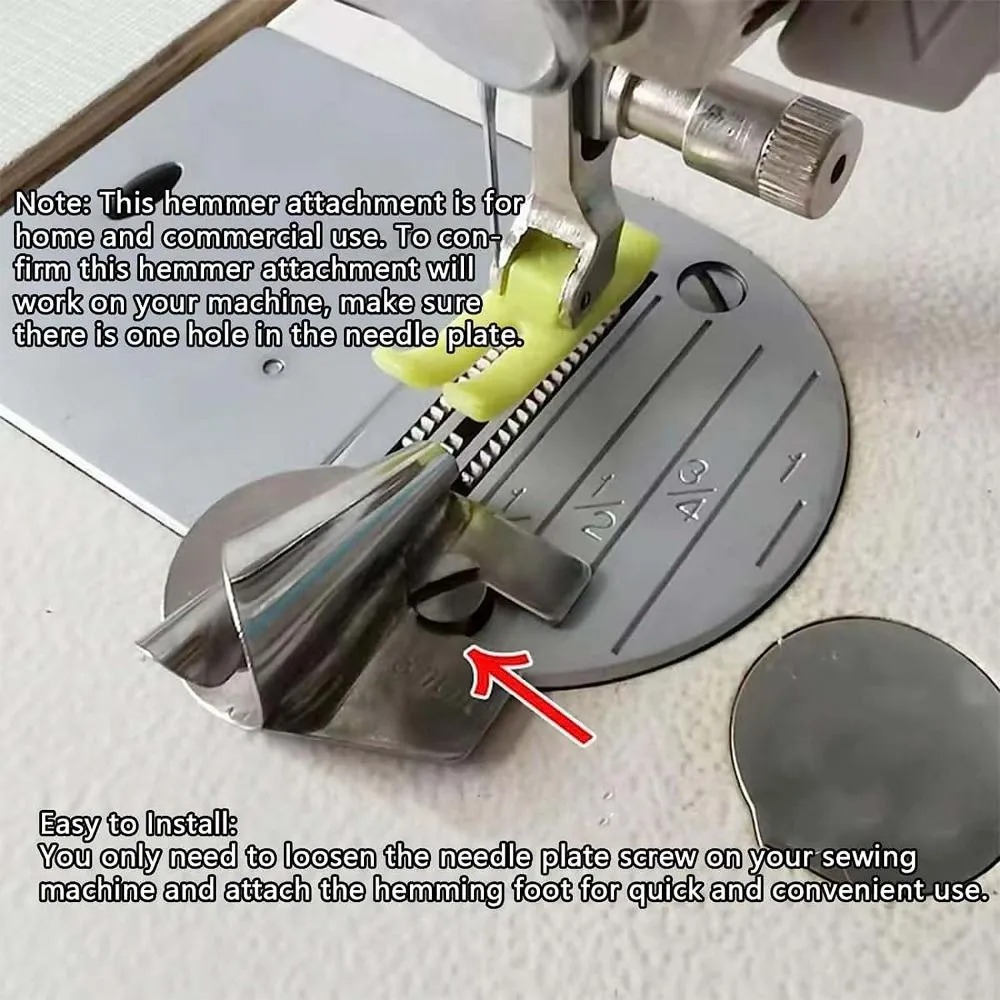3mm-10mm Sewing Rolled Hemmer Puller Stainless Steel Old Sewing Machine ...