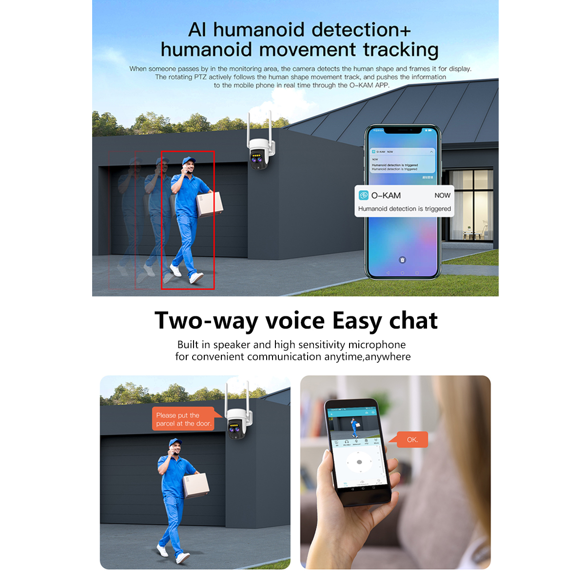 Hawkray [10x zoom] 360-degree low-power solar panel battery 2K FHD WiFi ...