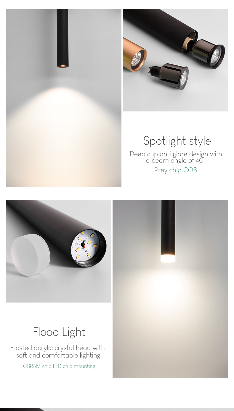 LED Pendant Light Ceiling Hanging Light Modern Cylinder Lampu Gantung ...