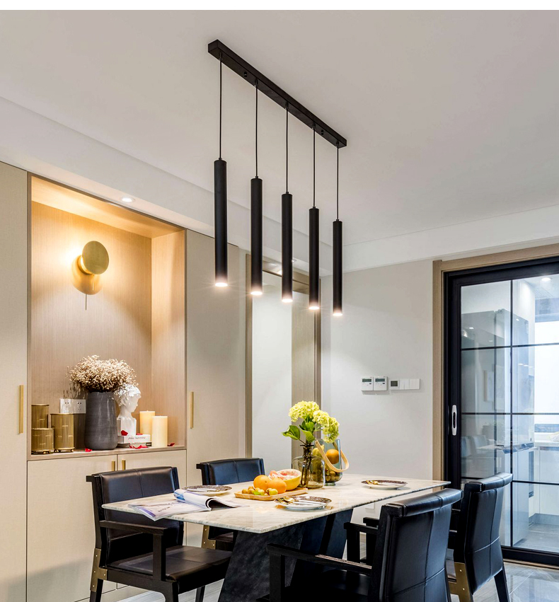 LED Pendant Light Ceiling Hanging Light Modern Cylinder Lampu Gantung ...