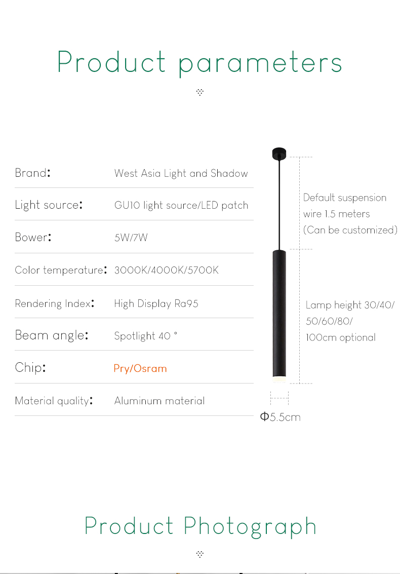 LED Pendant Light Ceiling Hanging Light Modern Cylinder Lampu Gantung ...