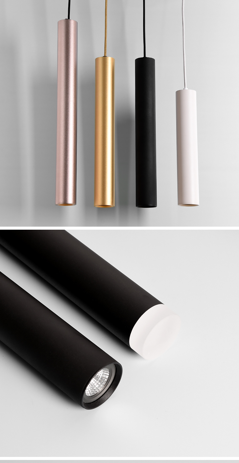 LED Pendant Light Ceiling Hanging Light Modern Cylinder Lampu Gantung ...