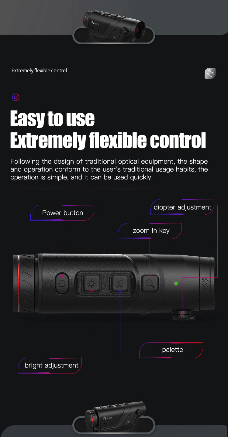 Guide TD210 Thermal imager for hunting TD430 WiFi Laser Pointer Night ...