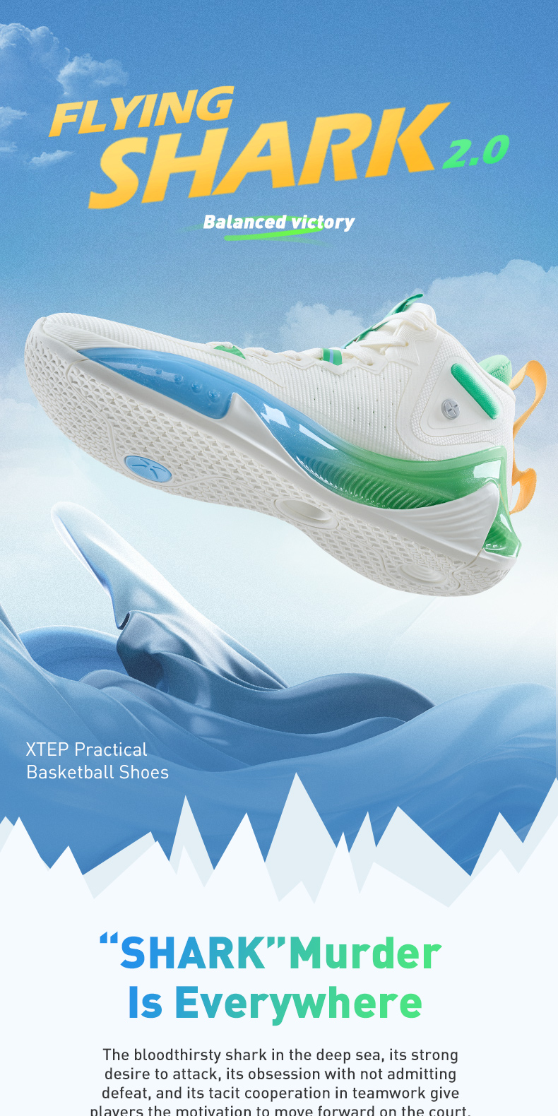 XTEP Flying Shark 2.0 Men Basketball Shoes Professional Competition ...