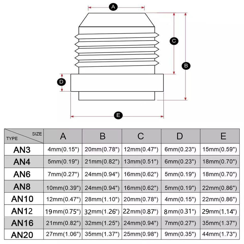 AN3 AN4 AN6 AN8 AN10 AN12 AN16 AN20 Aluminum Weld On Fitting Bung Nut ...